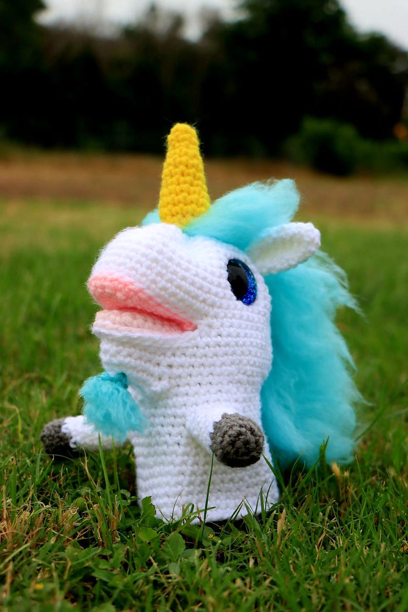 Unicorse Puppet, Bluey, Unicorse, Crochet Puppet, Crochet Unicorn - Etsy