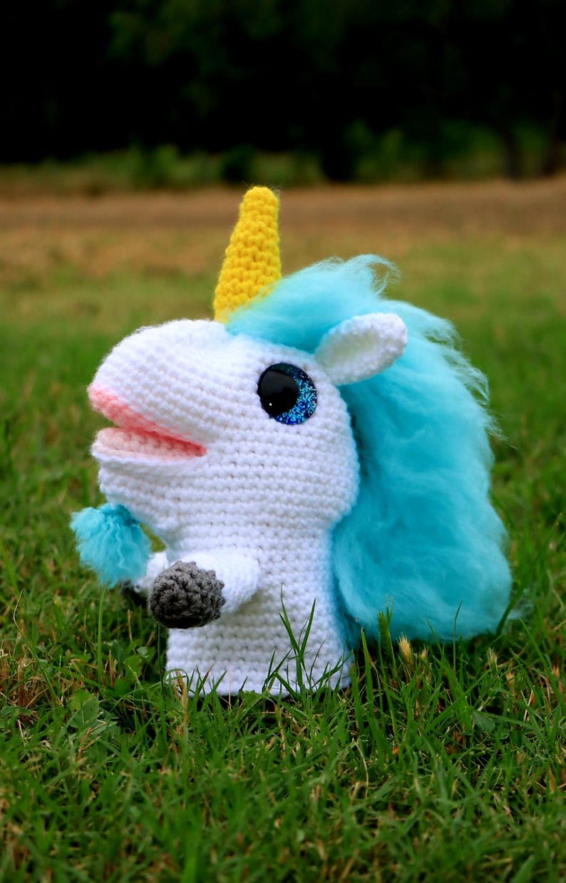 Unicorse Puppet, Bluey, Unicorse, Crochet Puppet, Crochet Unicorn - Etsy