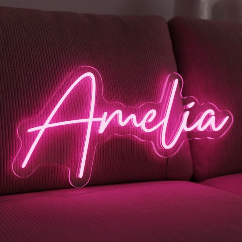Personalized LED Neon Name Sign for Kids, Custom Wall Decor - Etsy