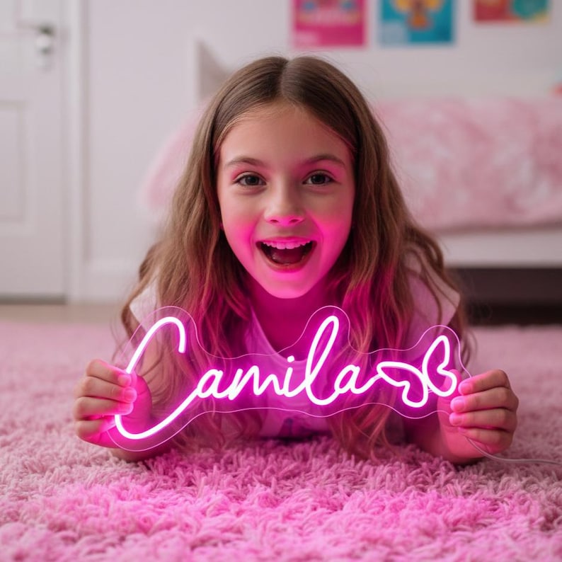 Custom Neon Sign | Kids Neon Sign | Neon LED Light Sign | Name Neon ...
