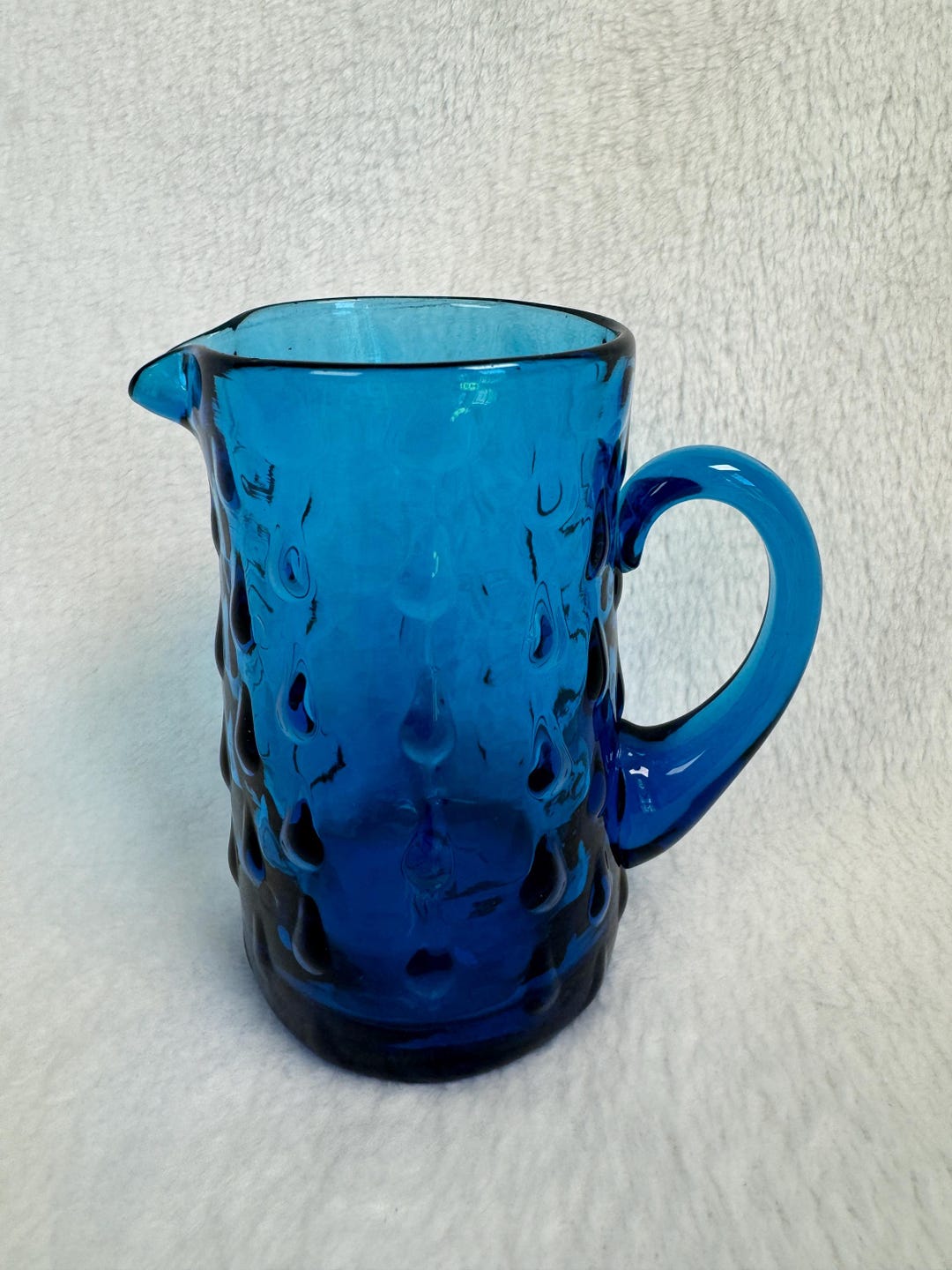 Rainbow Glass Company Blue Teardrop Mini Pitcher - Etsy