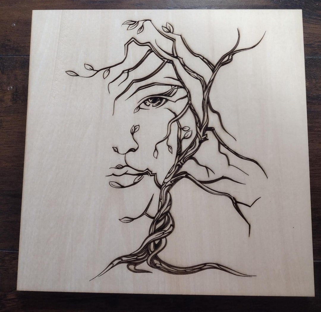 Tree of Life Engraved Line Art (10 Inch) - Etsy