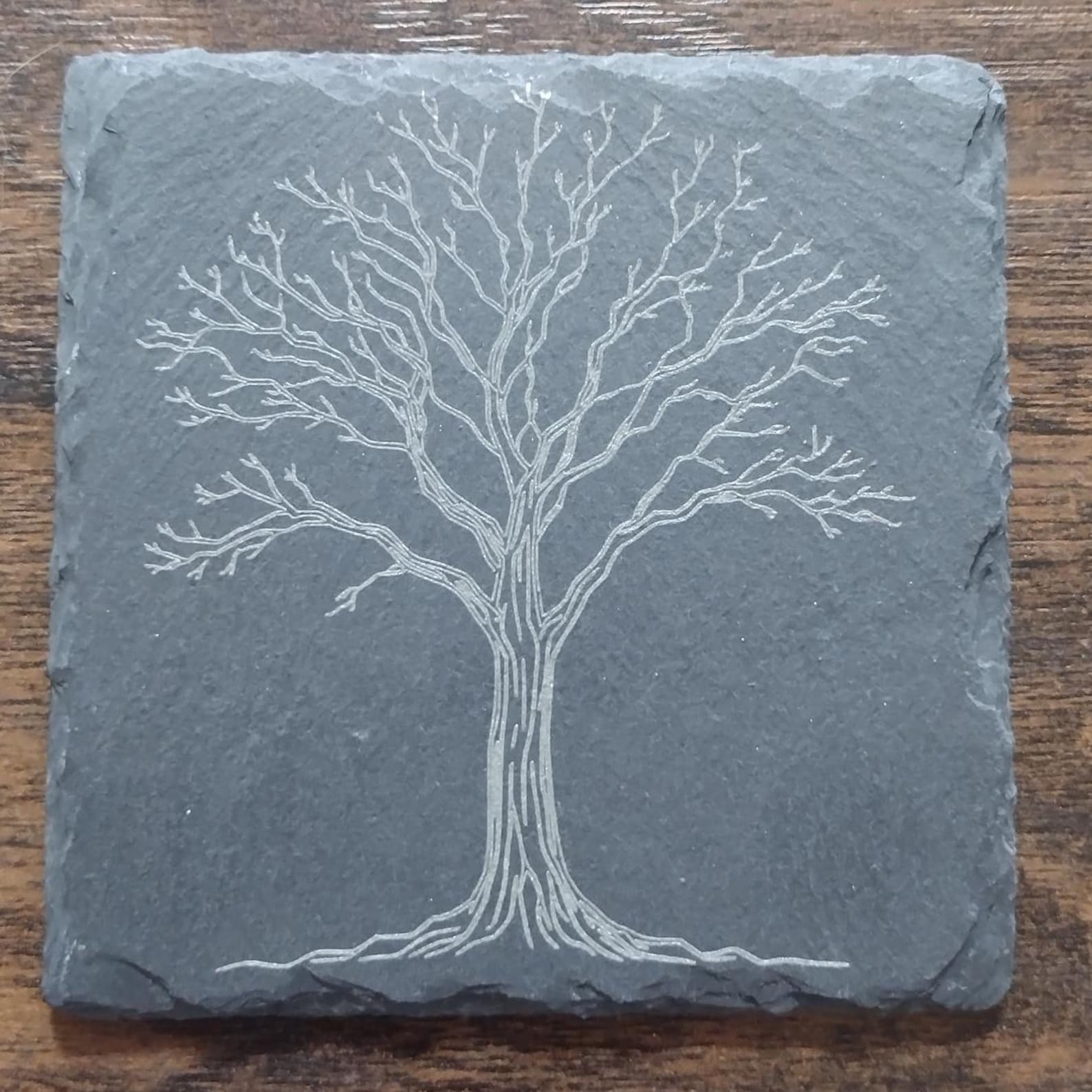 Tree Laser Engraved Coaster Set of 4. - Etsy