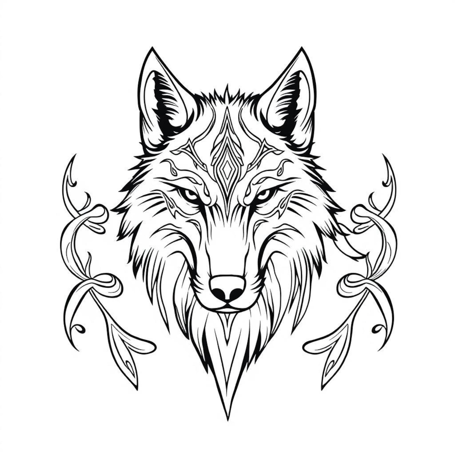 Viking Wolf III PNG - Etsy