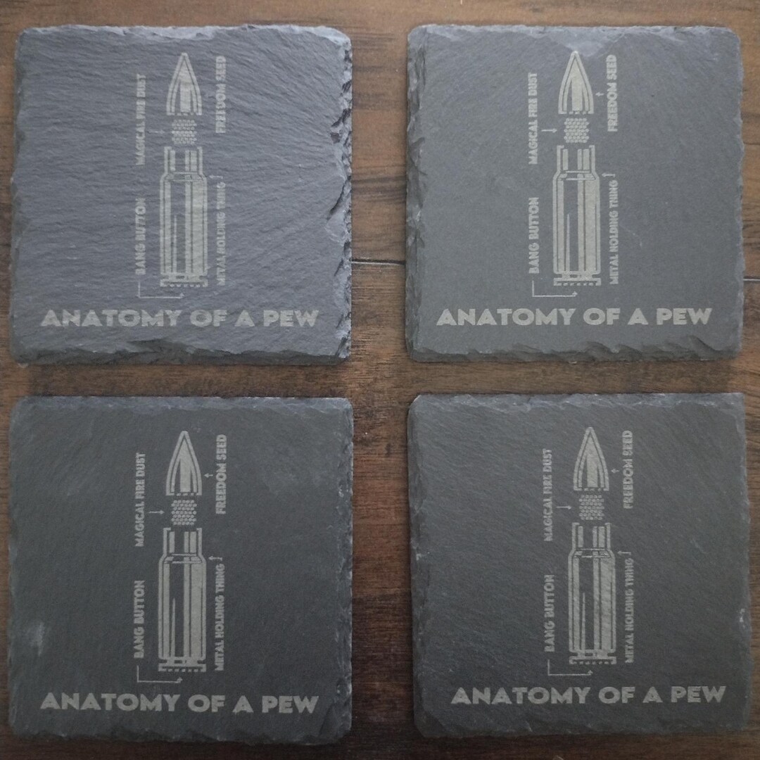 Anatomy of A Pew Laser Engraved Coaster Set of 4. - Etsy