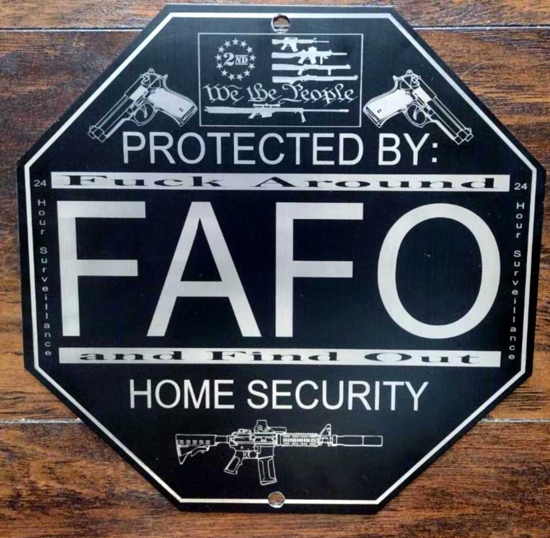 FAFO 10" X 10" Octagon Yard Sign - Etsy