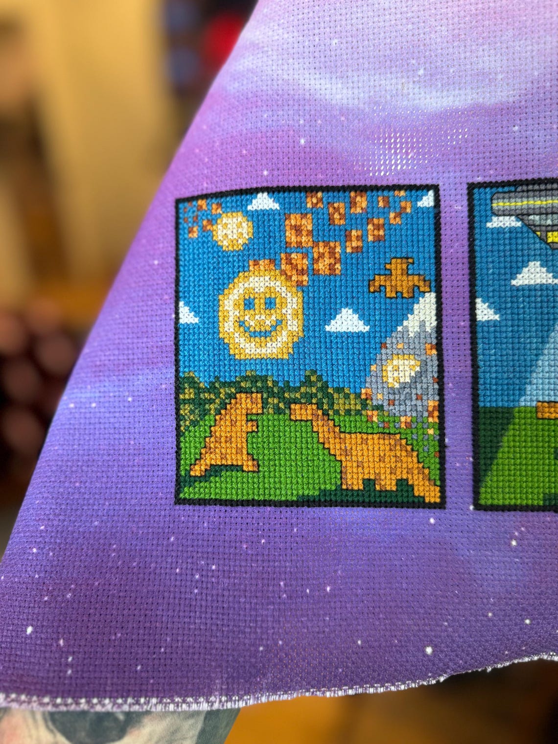 Dino Nugget Smiles Meteor Shower Cross Stitch Pattern - Etsy