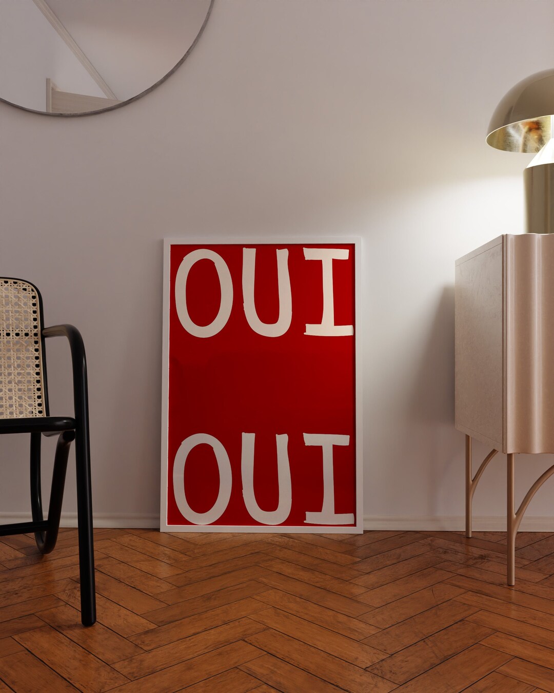 Oui Oui Print, Oui Poster, Maximalist Decor, Modern Wall Art, Gallery ...