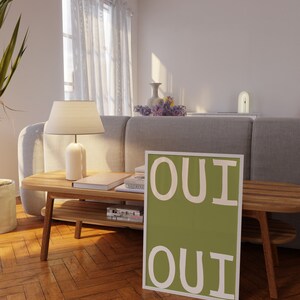Oui Oui Print, Oui Poster, Maximalist Decor, Modern Wall Art, Gallery ...