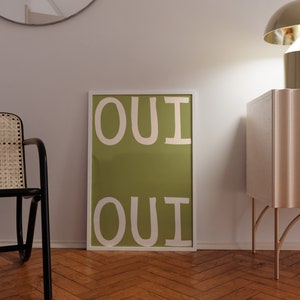 Oui Oui Print, Oui Poster, Maximalist Decor, Modern Wall Art, Gallery ...