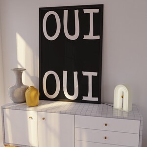 Oui Oui Print, Oui Poster, Maximalist Decor, Modern Wall Art, Gallery ...