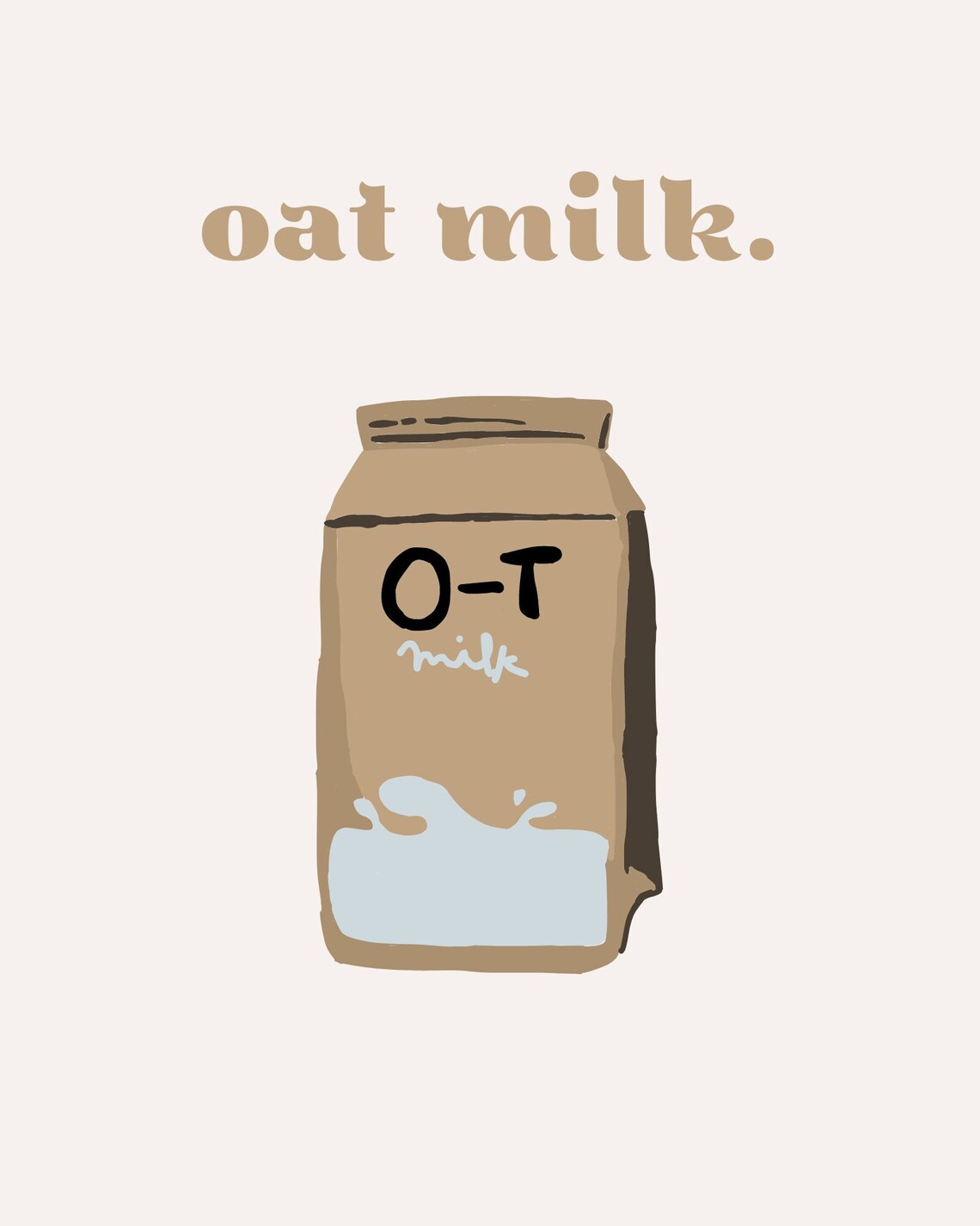 Oat Milk Digital Print - Etsy