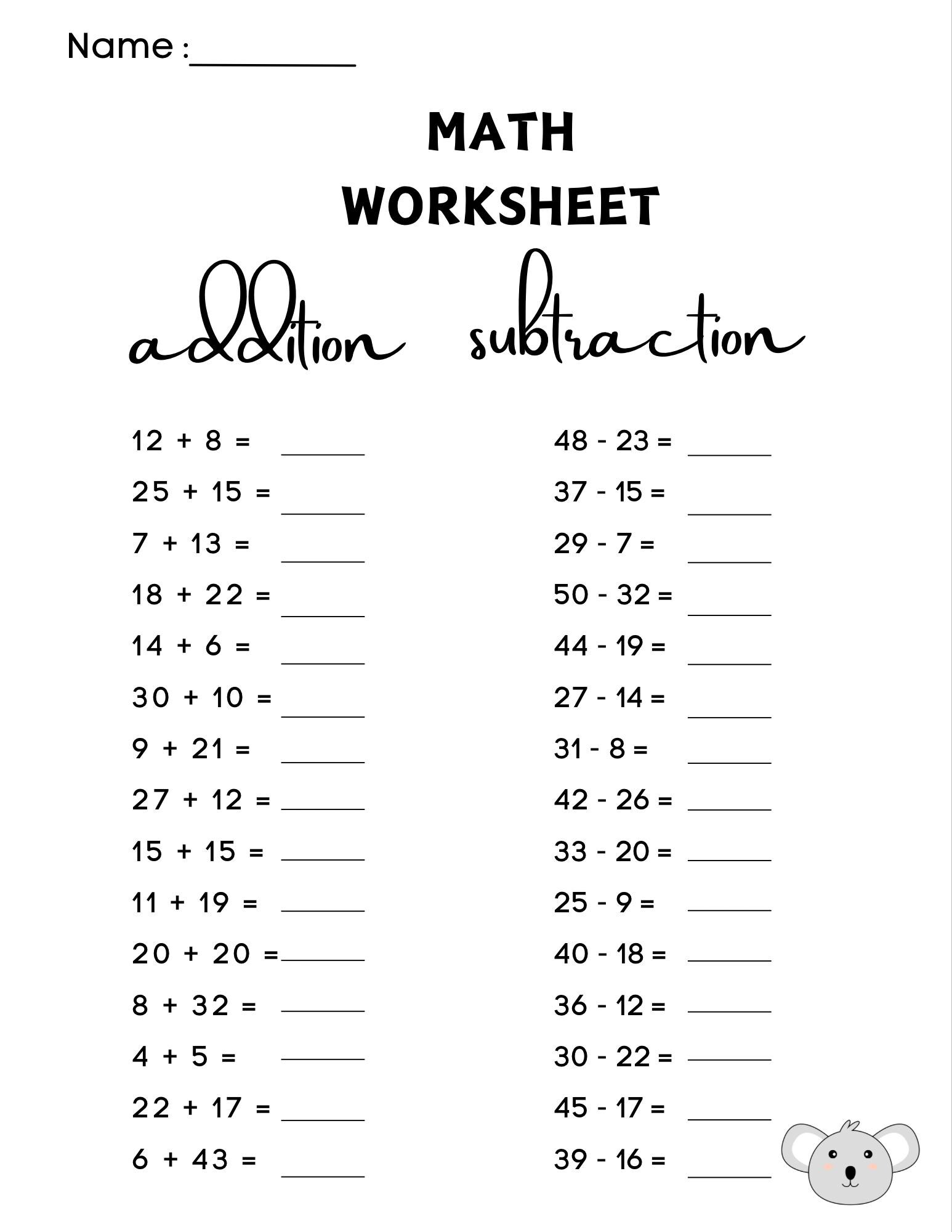 Engaging Math Worksheets for Children. 2nd and 3rd Grade, Homeschoolers ...