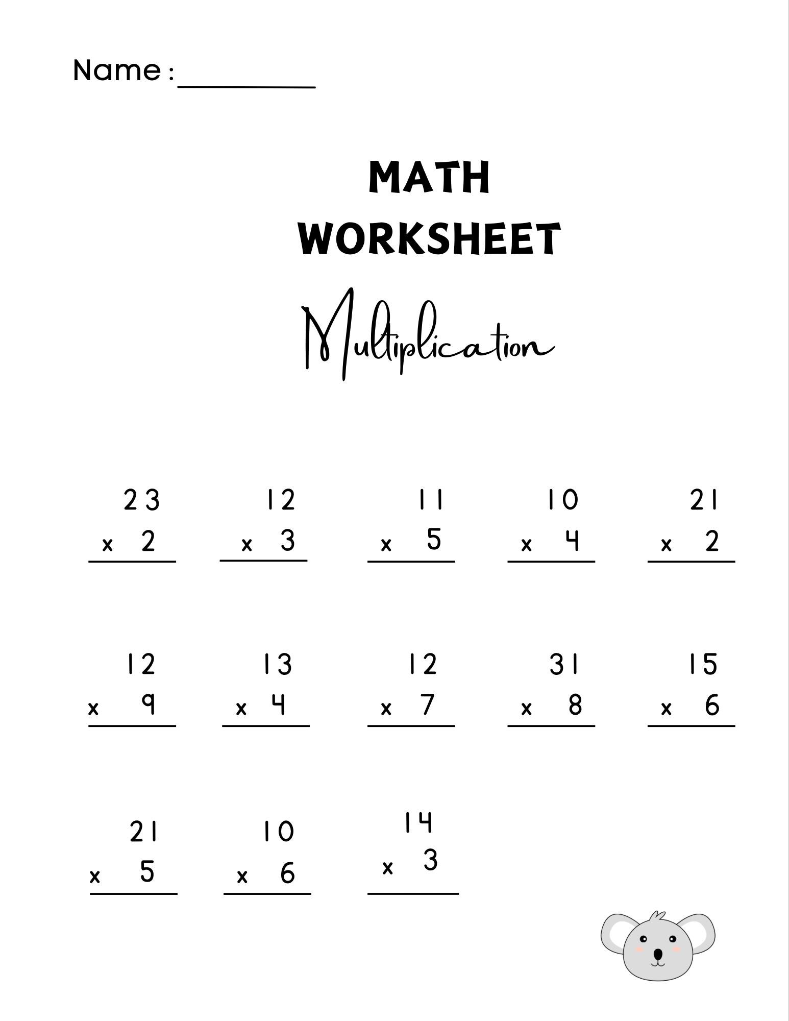Engaging Math Worksheets for Children. 2nd and 3rd Grade, Homeschoolers ...