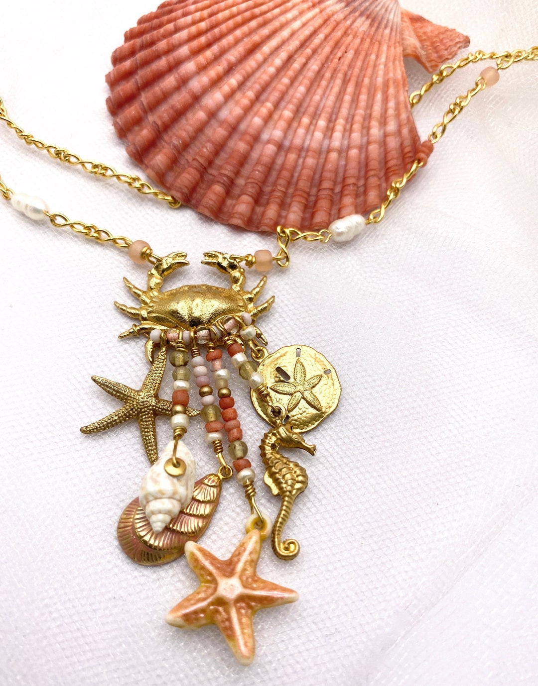 Sea Life Jewelry, Sea Shore Memories, Crab Necklace, Women's Jewelry ...