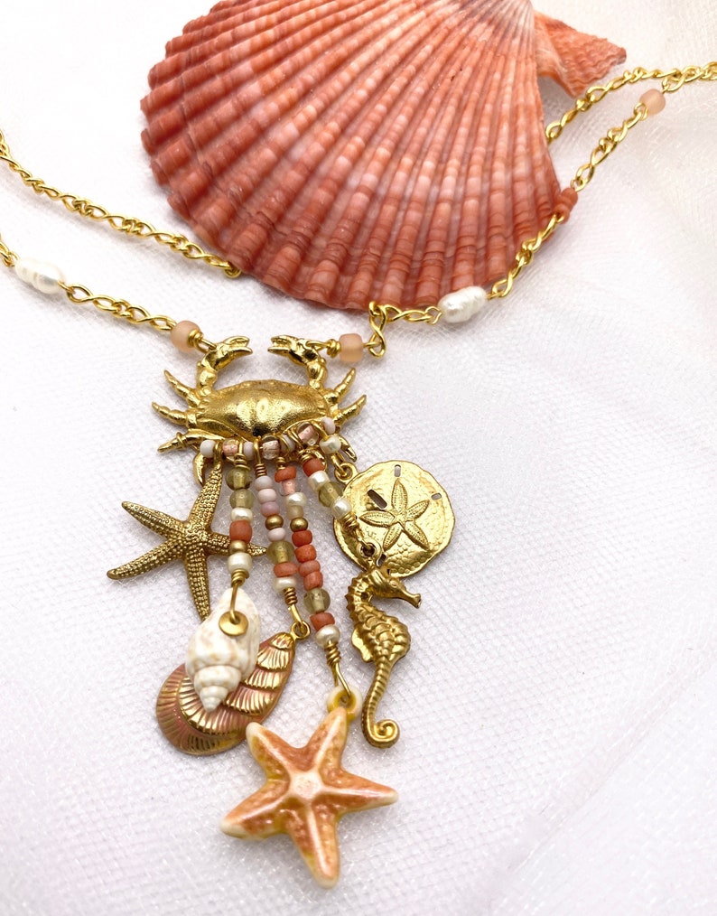 Sea Life Jewelry, Sea Shore Memories, Crab Necklace, Women's Jewelry ...