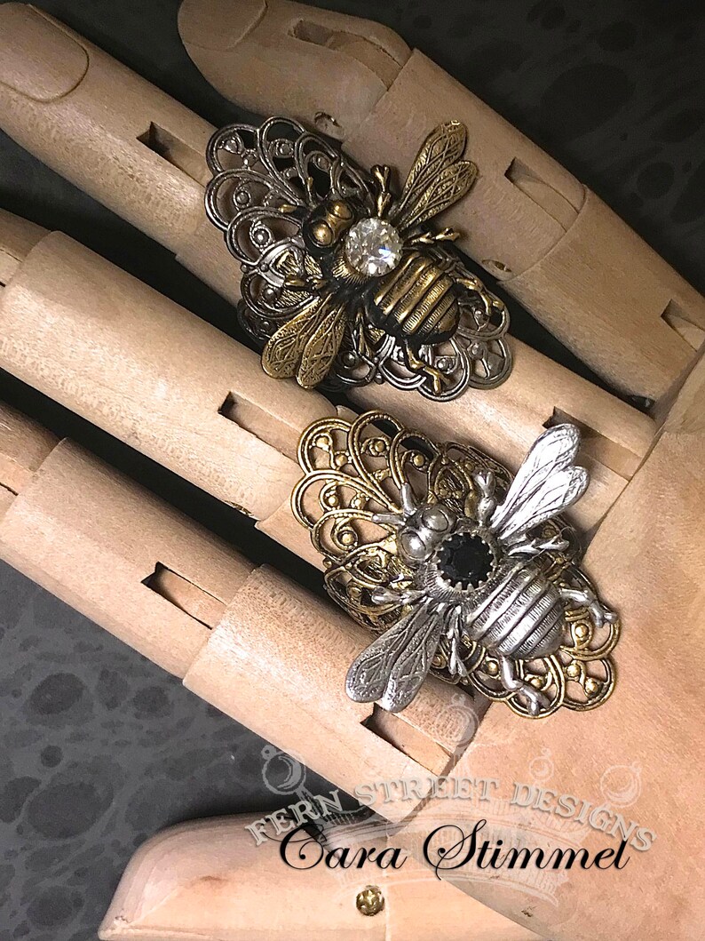 Bee Ring Filigree Ring Bee Jewelry Statement Ring Gift for - Etsy