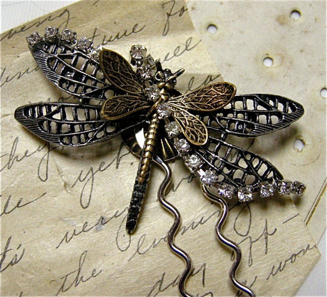 Dragonfly Large Hair Pin - Etsy