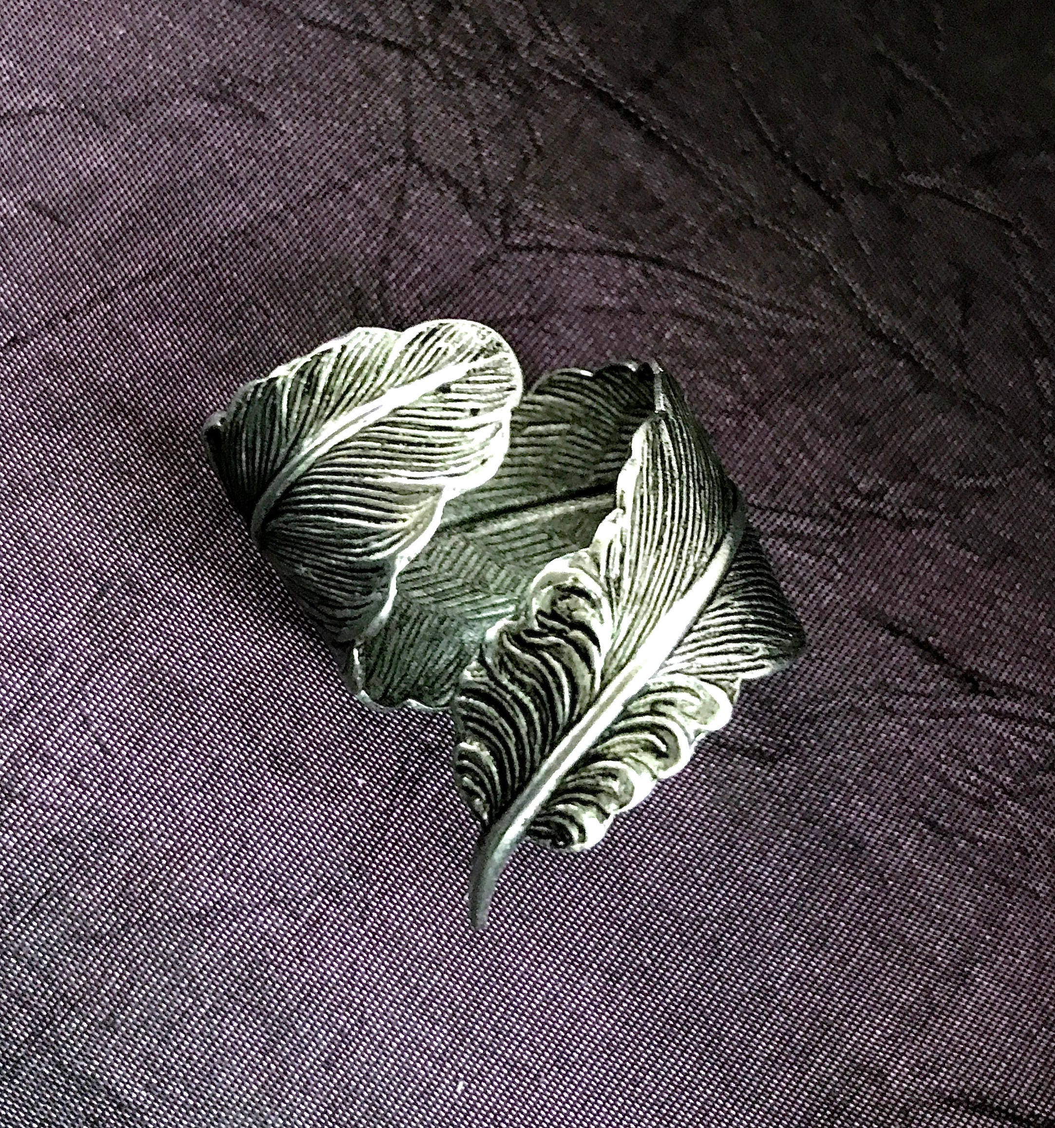 Feather Ring Steampunk Feather Steampunk Ring Feather Wrap - Etsy