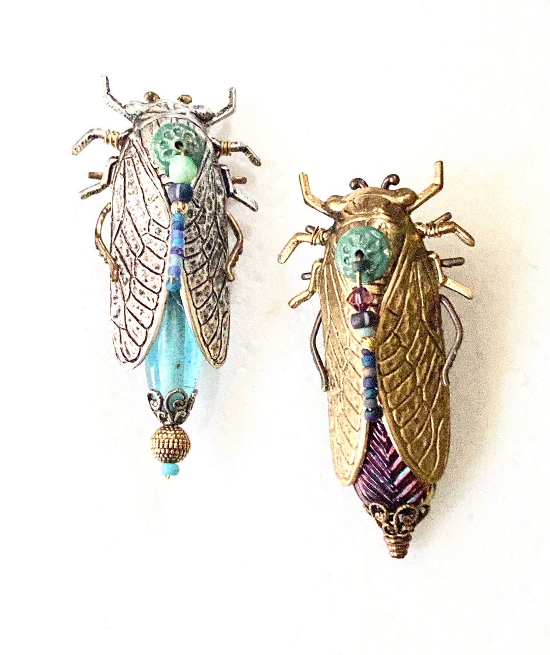 Cicada Brooch, Insect Jewelry, Cicada Statement Pin, Made in USA - Etsy
