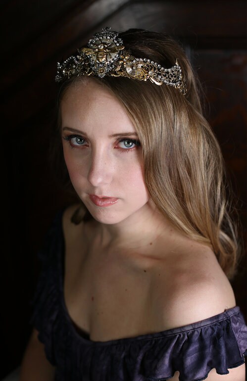 Queen Bee Steampunk Tiara Steampunk Jeweled Crown Bridal | Etsy