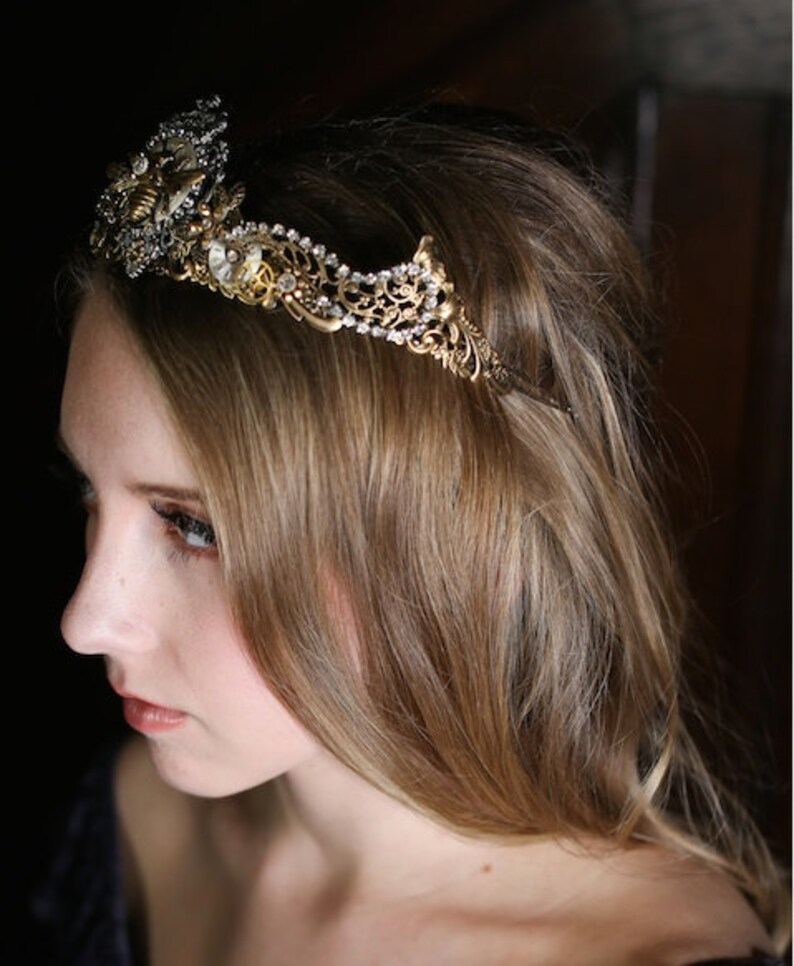 Queen Bee Steampunk Tiara Steampunk Jeweled Crown Bridal - Etsy