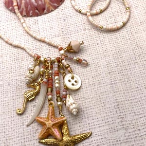 Sea Life Jewelry Set, Sea Shore Memories, Heishi Delicate Women's ...