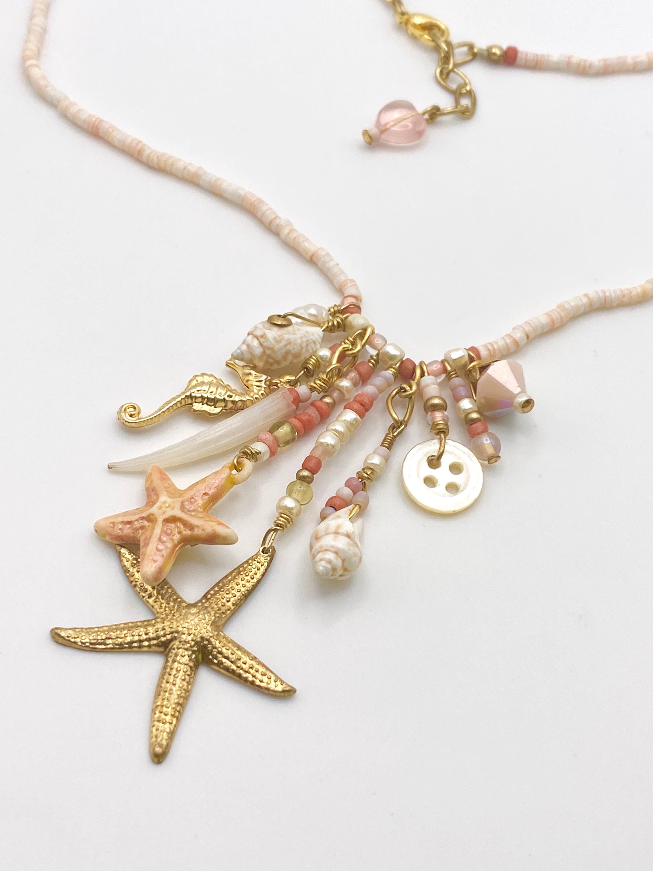 Sea Life Jewelry Set, Sea Shore Memories, Heishi Delicate Women's ...