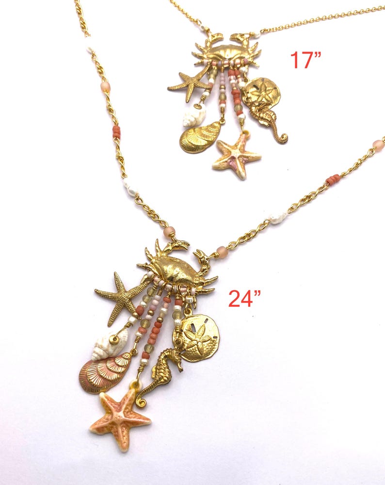 Sea Life Jewelry, Sea Shore Memories, Crab Necklace, Women's Jewelry ...