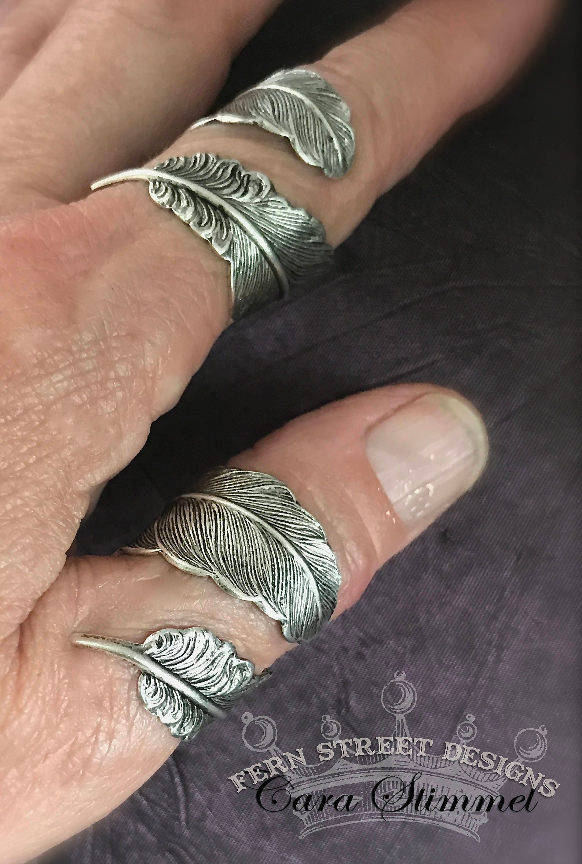 Feather Ring Steampunk Feather Steampunk Ring Feather Wrap - Etsy.de
