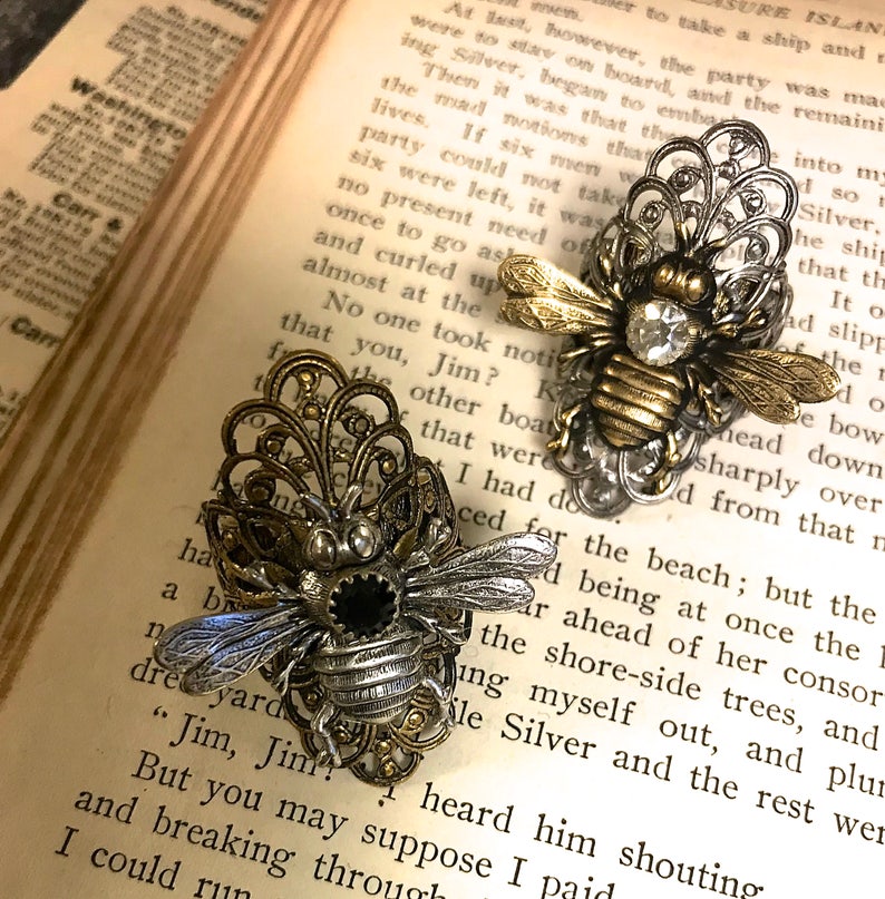 Bee Ring Filigree Ring Bee Jewelry Statement Ring Gift for - Etsy