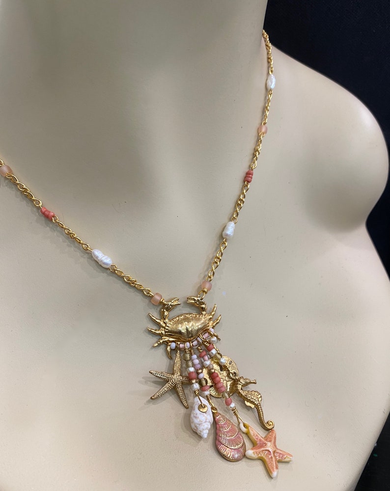 Sea Life Jewelry, Sea Shore Memories, Crab Necklace, Women's Jewelry ...