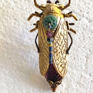 Cicada Brooch, Insect Jewelry, Cicada Statement Pin, Made in USA - Etsy