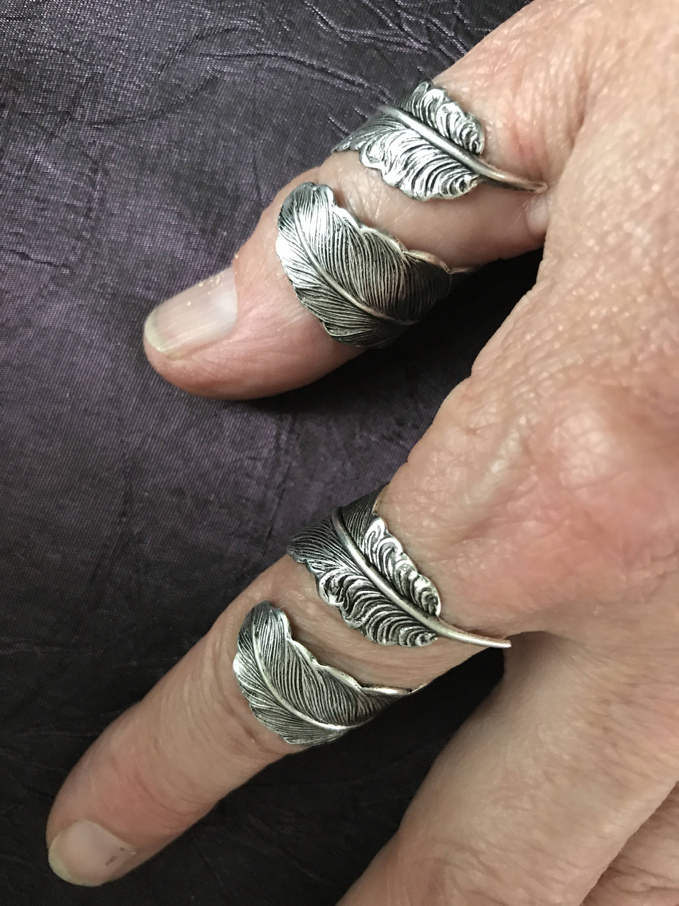 Feather Ring Steampunk Feather Steampunk Ring Feather Wrap - Etsy