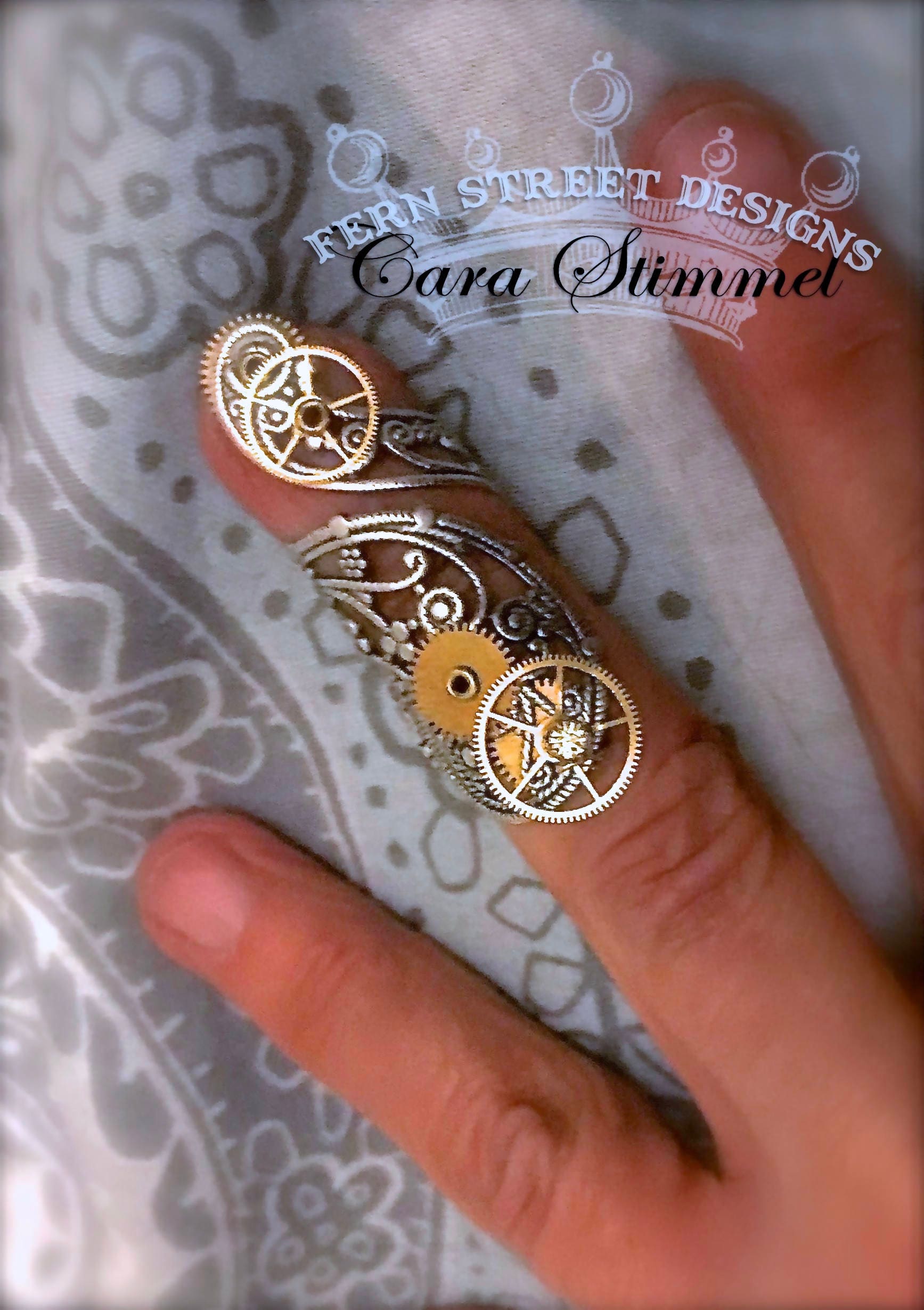 Steampunk Armor Ring, Full Finger Ring, Nail Guard Ring, Steampunk Ring ...