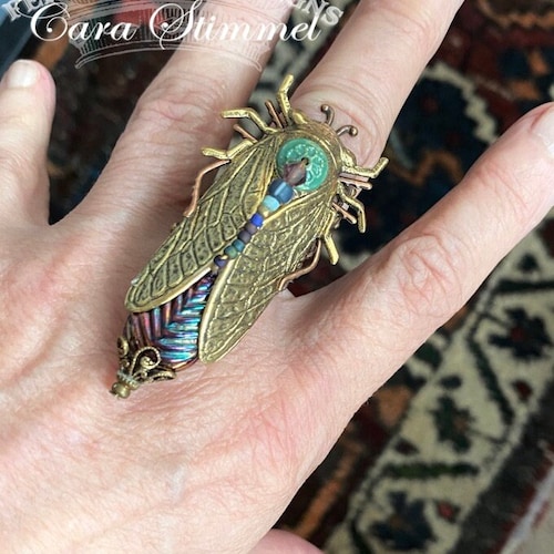 Cicada Statement Ring Cicada Ring Insect Jewelry Adjustable - Etsy