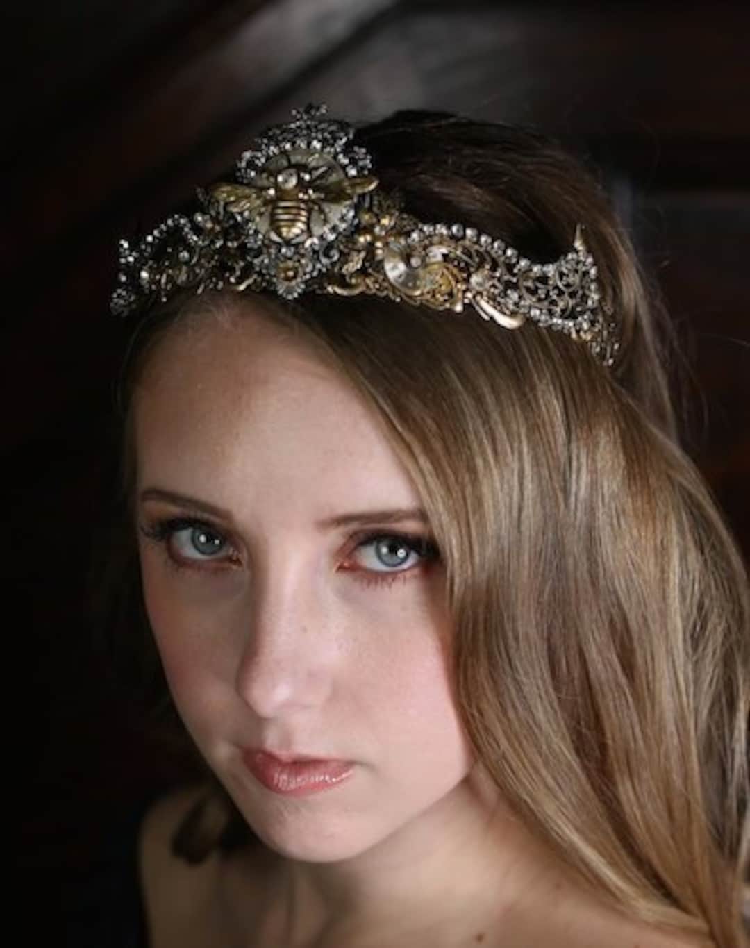 Queen Bee Steampunk Tiara Steampunk Jeweled Crown Bridal Jeweled Tiara ...
