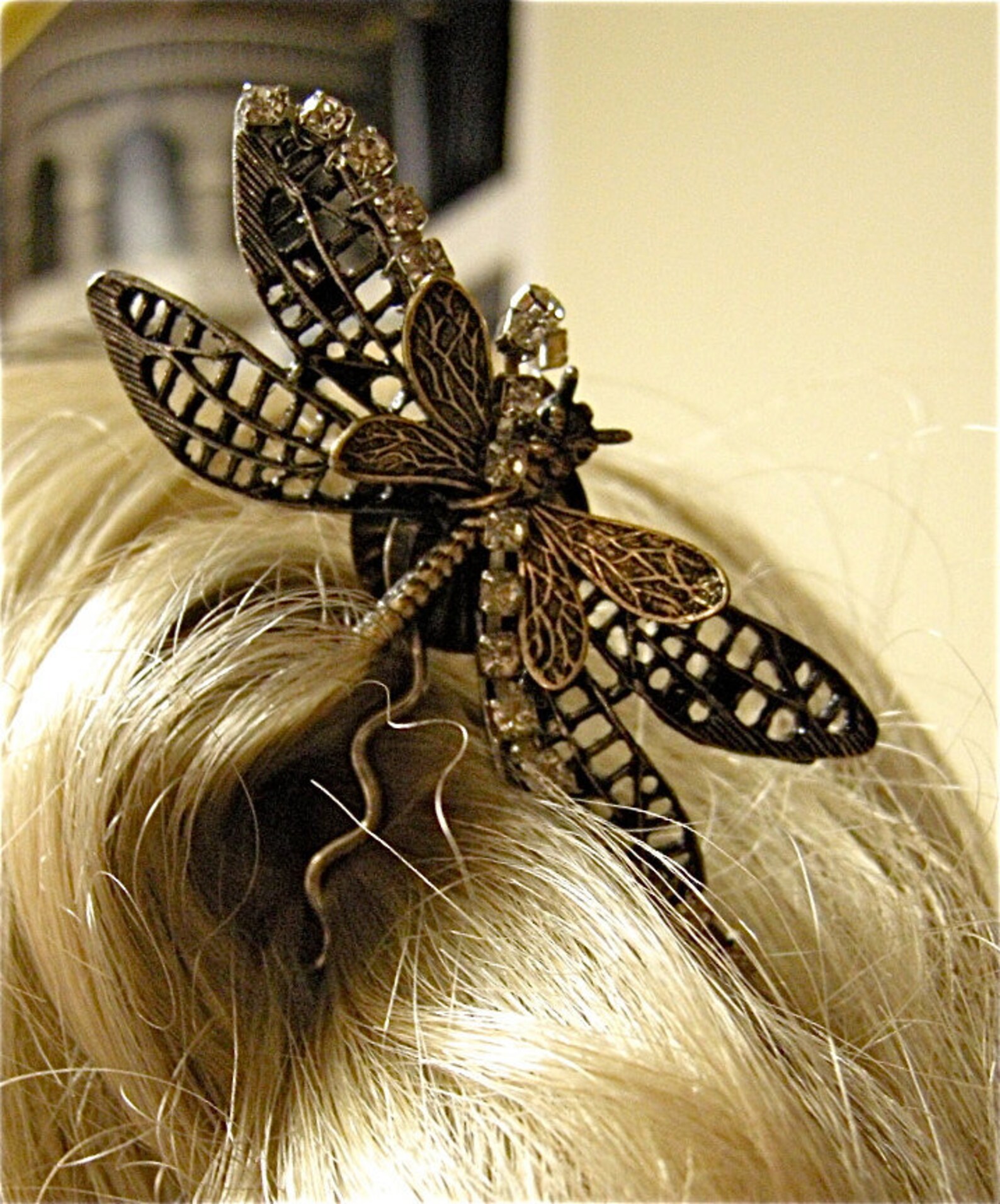 Dragonfly Large Hair Pin - Etsy