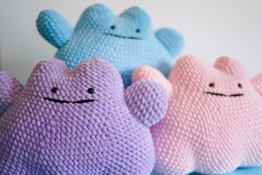 Ditto Inspired Crochet Large Plush - Etsy