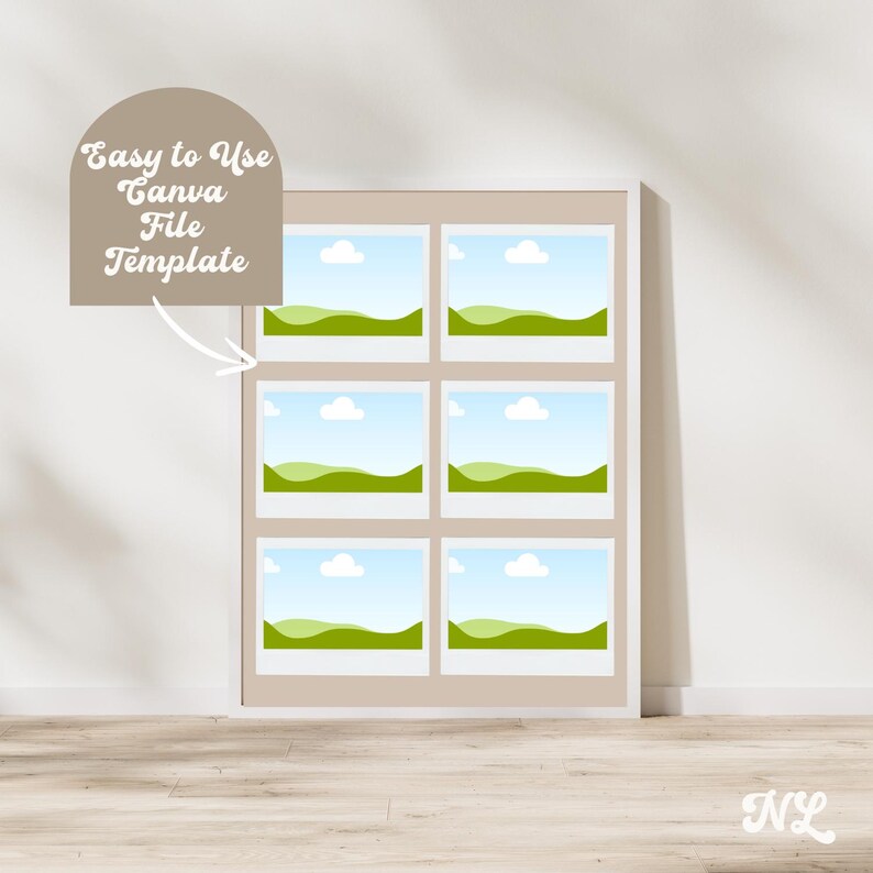 Fully Customizable Canva Polaroid Print Digital Download Retro Memory ...