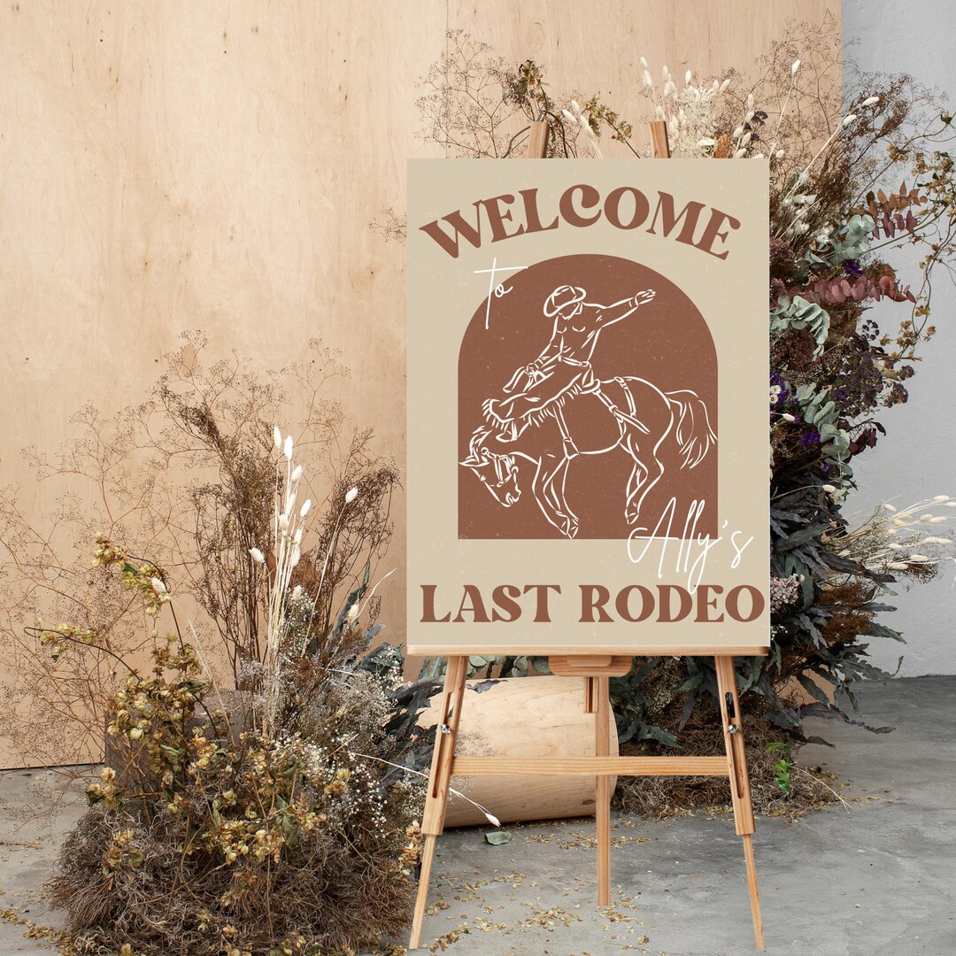 One Last Rodeo Bachelorette Welcome Sign Western Themed Bachelorette ...