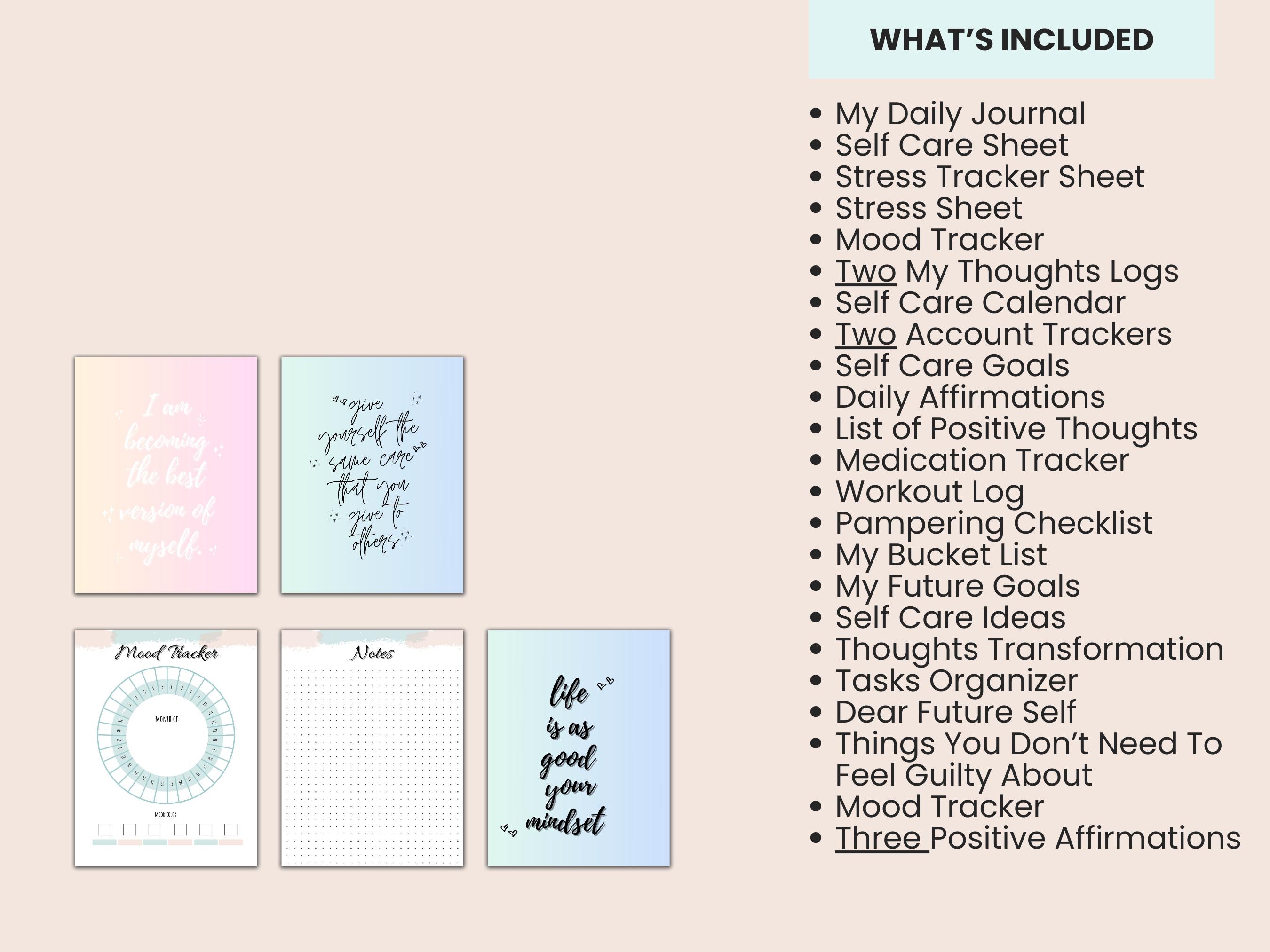Printable Anxiety Workbook, Overcoming Anxiety Journal, Mood Tracker ...