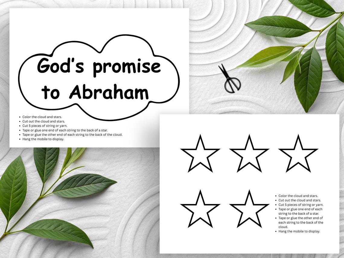 God's Promise to Abraham Craft for Kids, Old Testament Bible Story ...