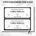 Editable Coffee Delivery Voucher, Coffee to Go Gift Certificate PDF ...