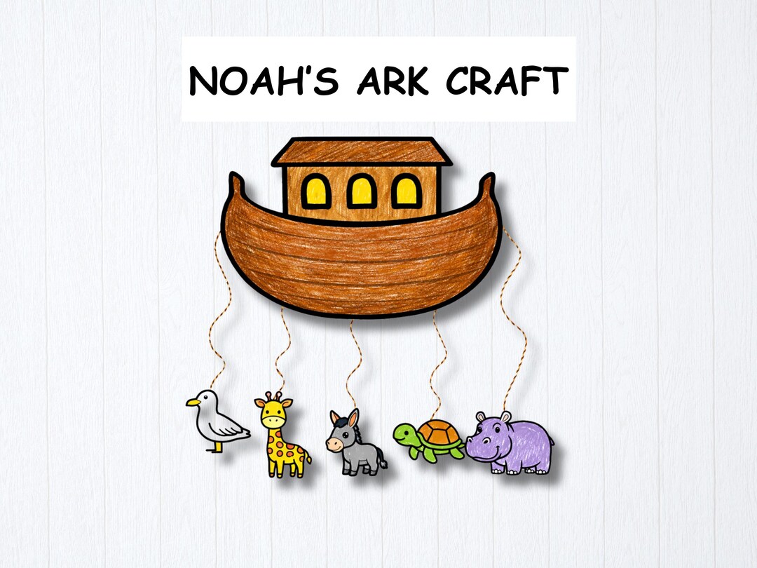 Noah's Ark Craft for Kids, Old Testament Bible Story Craft, Homeschool ...