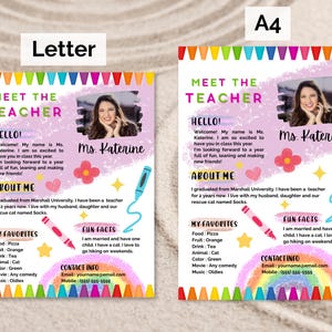 All About My Teacher Printable, Meet the Teacher Survey, Get to Know ...