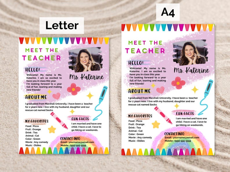 All About My Teacher Printable, Meet the Teacher Survey, Get to Know ...