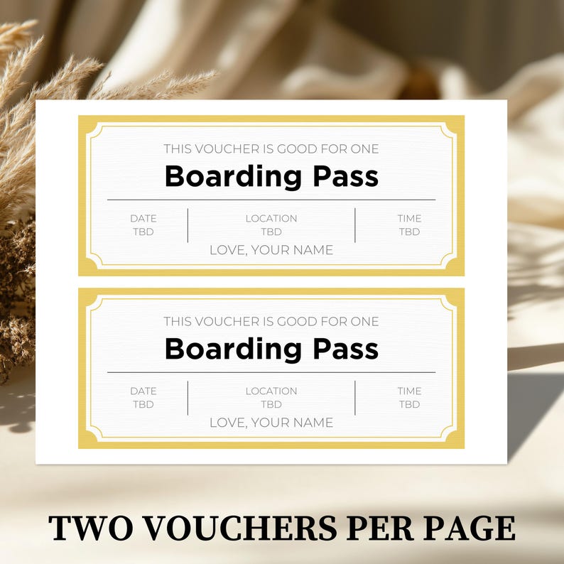 Editable Boarding Pass Template, Surprise Trip Reveal, Personalized ...