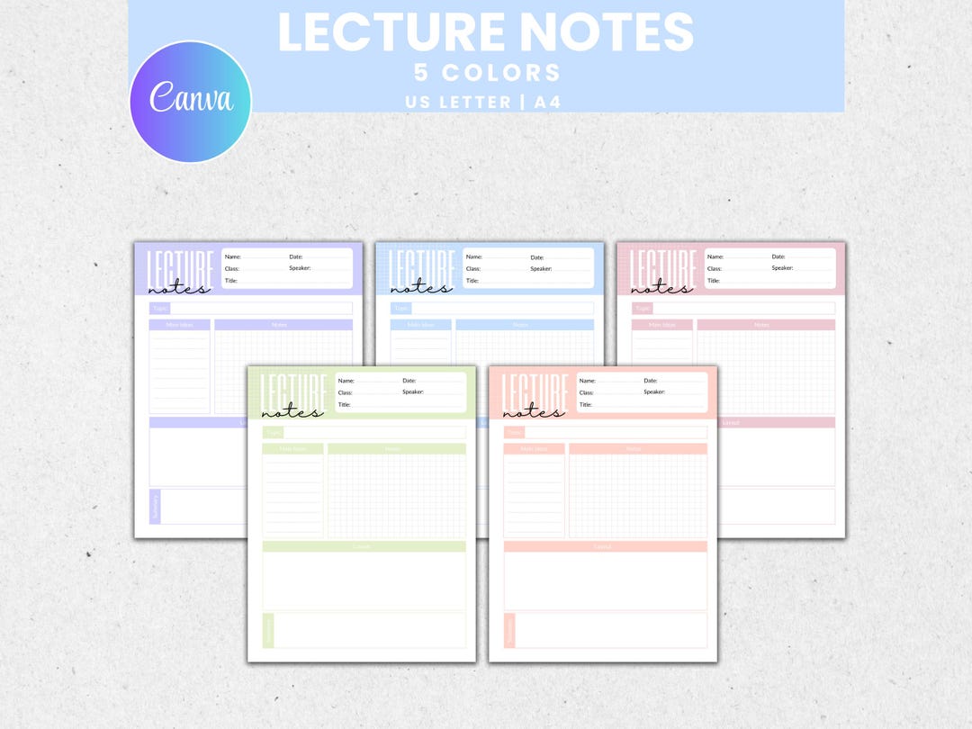 Editable Cornell Notes Template, Cornell Template, Cornell Method ...