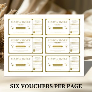 Editable Yes Day Coupon Template, Yes Day Voucher, Last Minute Gift ...